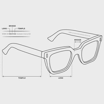 Size Guide for Opticals and Sunglasses | Cutler and Gross
